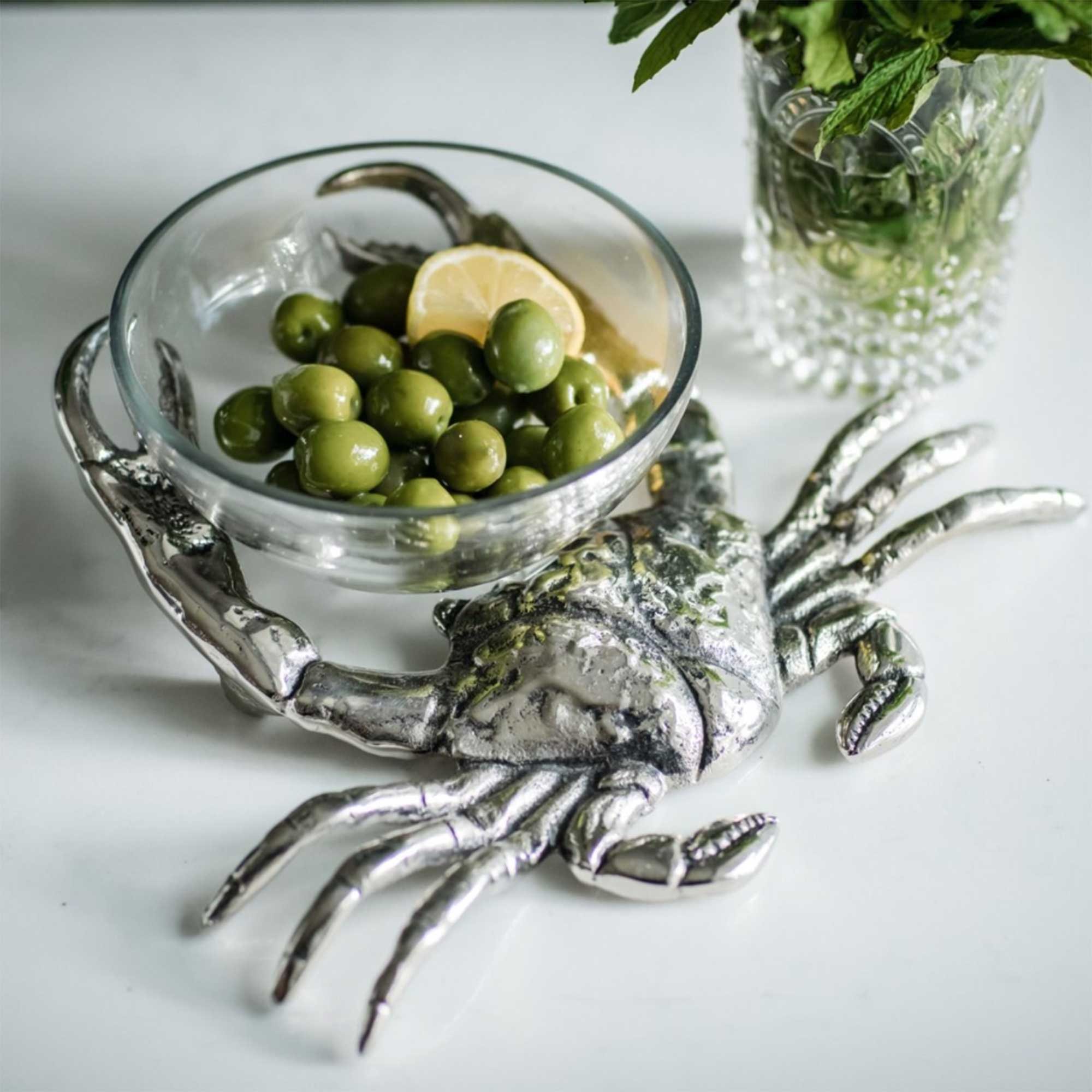 Crab with Glass Nibbles Bowl - Dansk