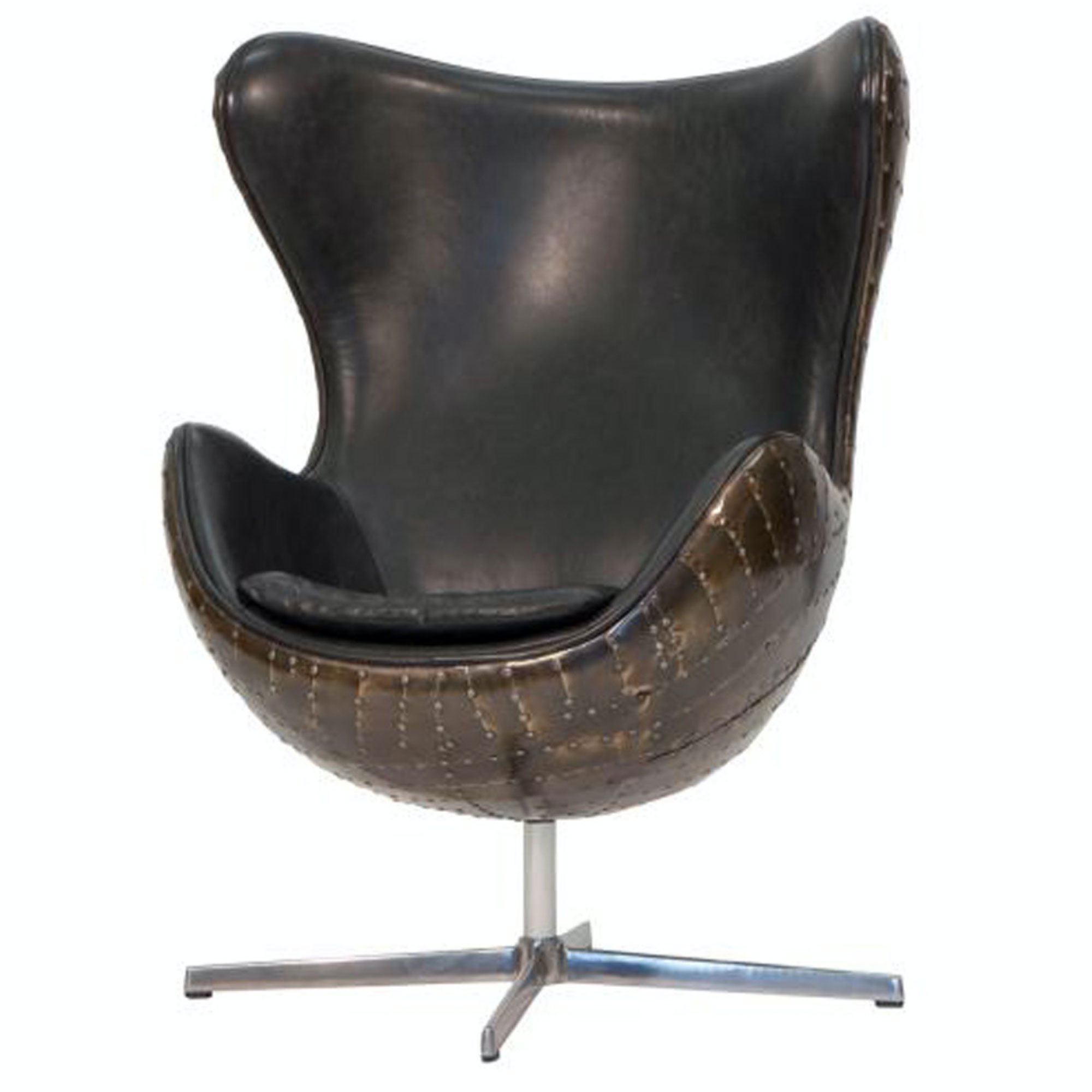 Aviator Keeler Chair Vintage Jet Brass