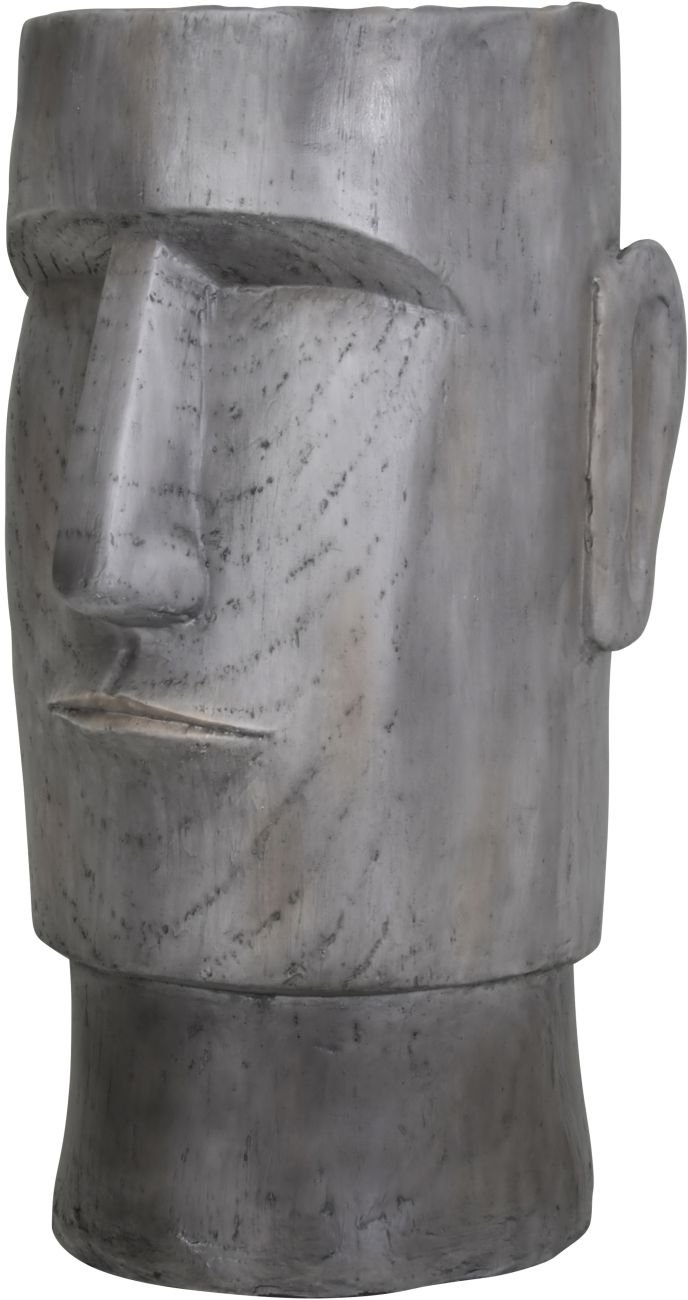 Moai Grey Head Planter Large - Dansk