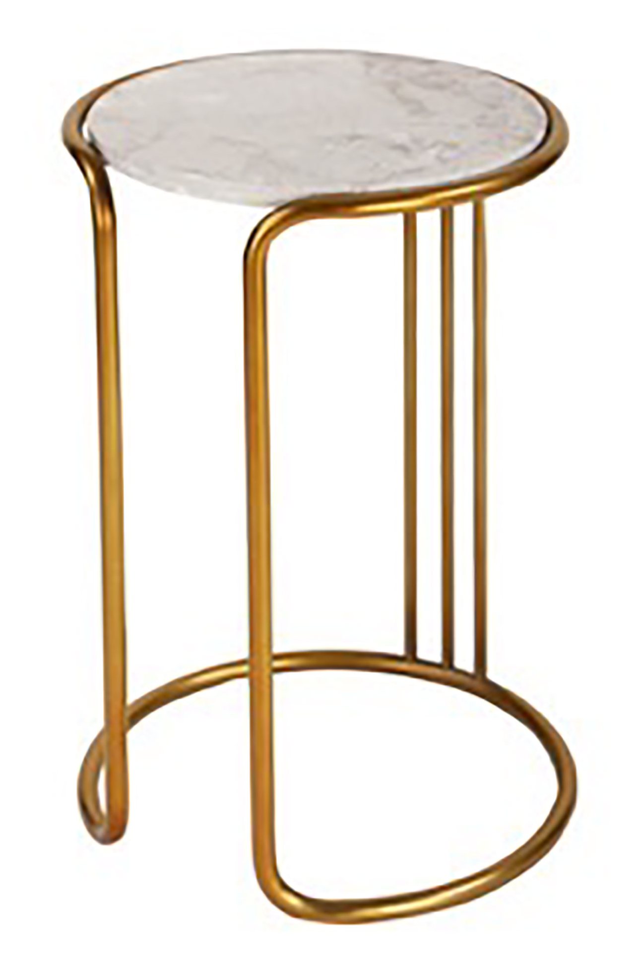 Gatsby White Marble Side Table - Dansk