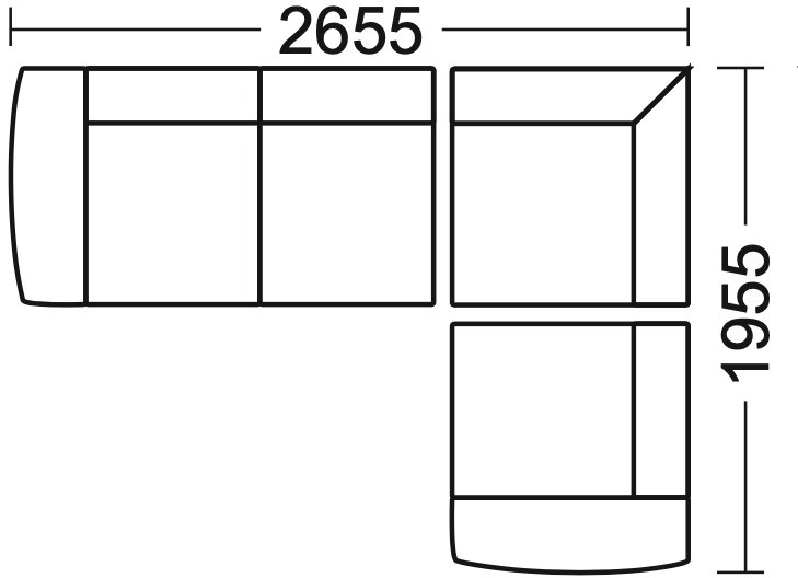 Grand 7L Corner Group LHF – Soft Curves & Supportive Comfort - Dansk