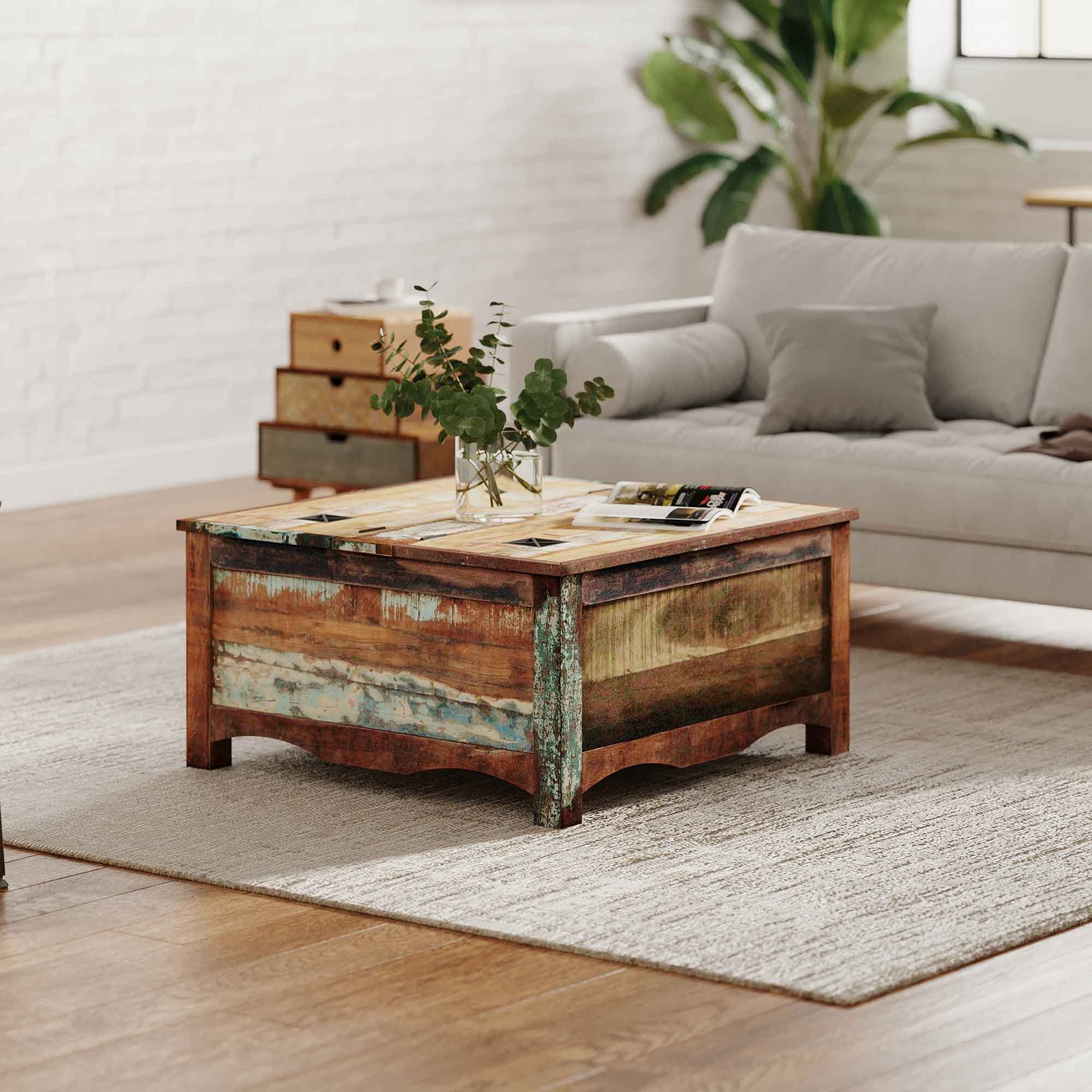 Riya Upcycled Trunk Coffee Table - Dansk