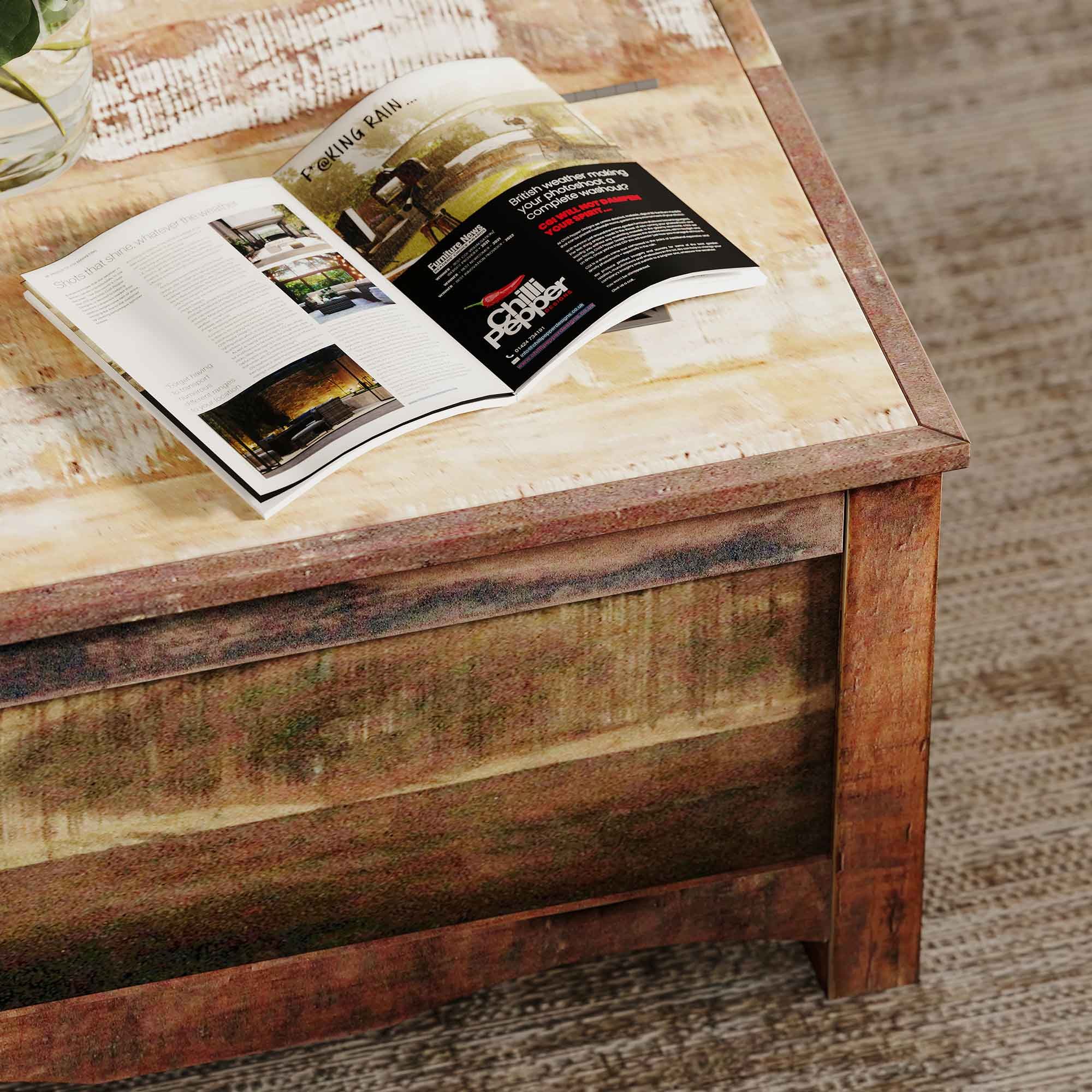 Riya Upcycled Trunk Coffee Table - Dansk