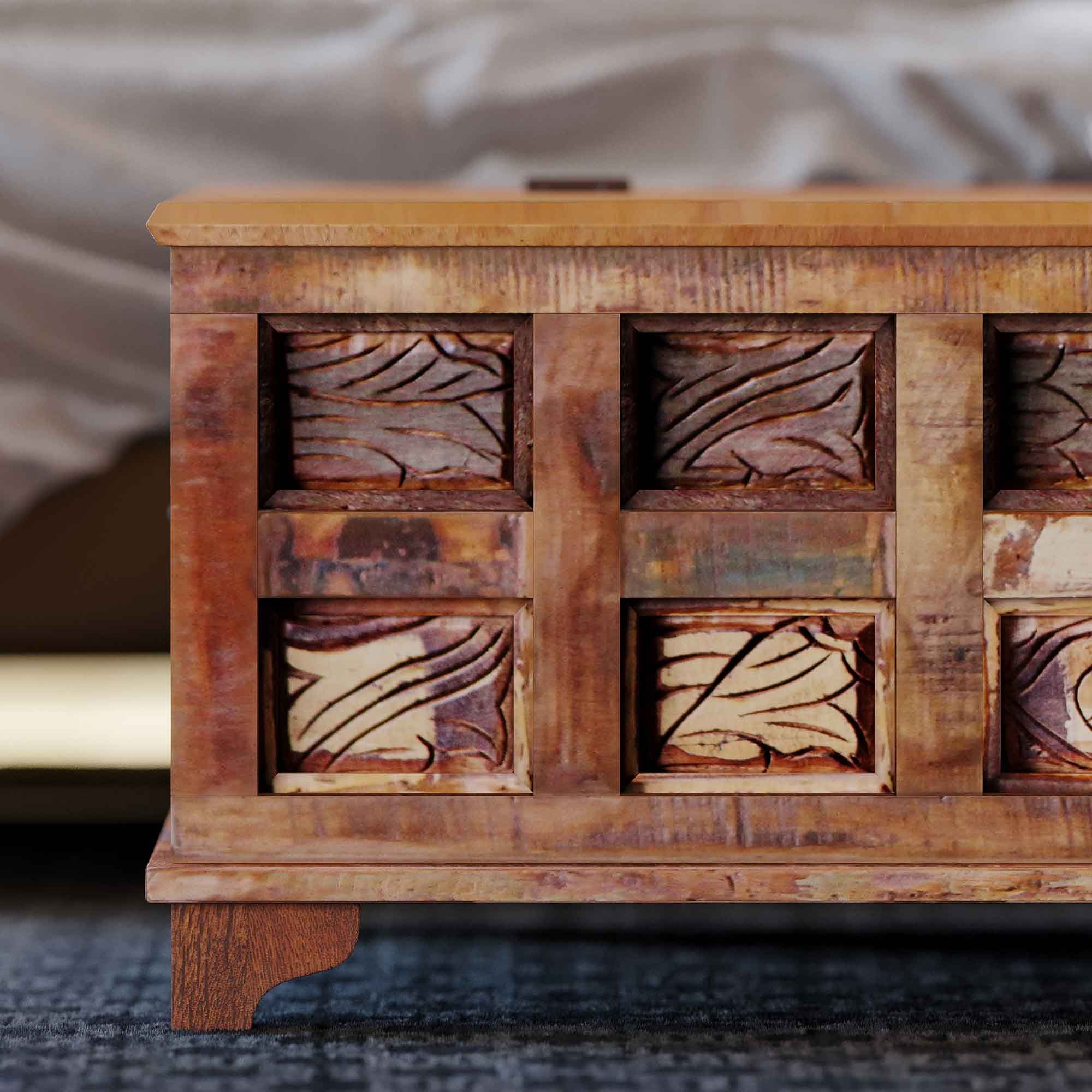 Aimee Upcycled Trunk Box Coffee Table - Dansk