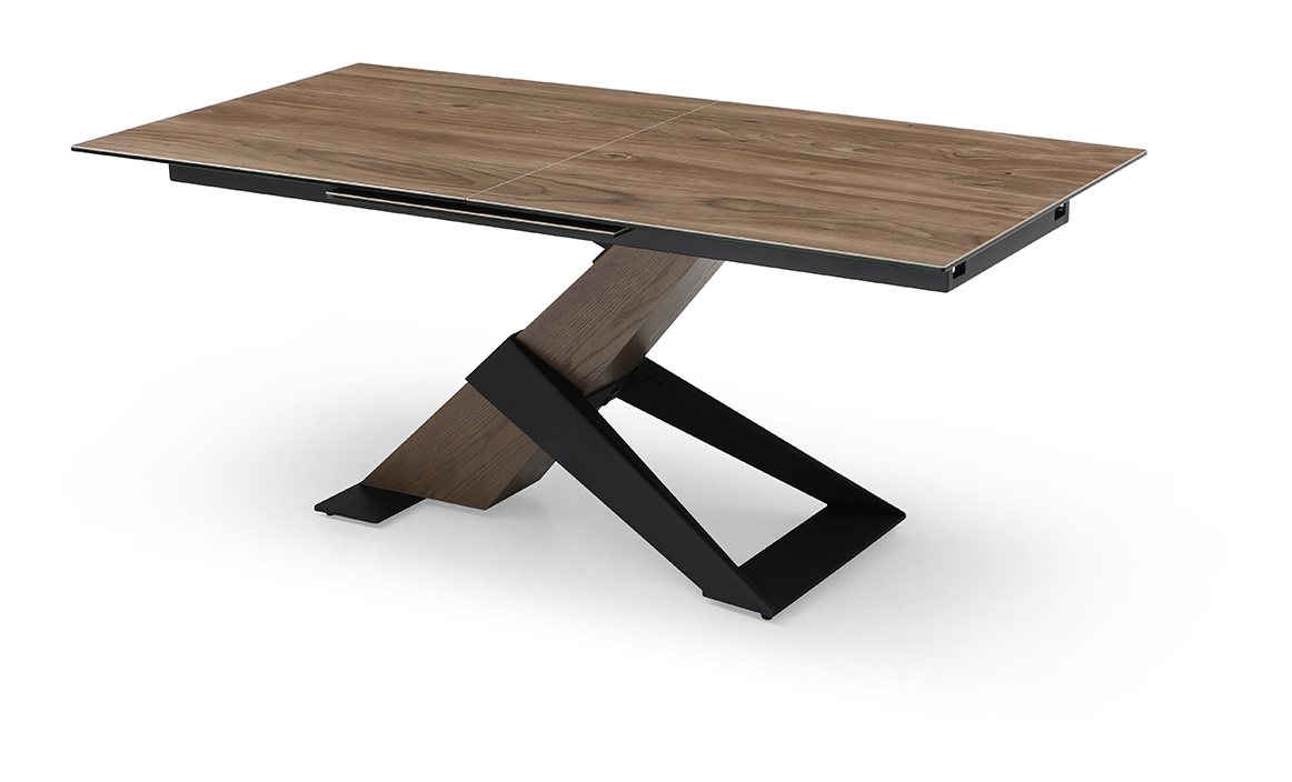 Tron Extending Dining Table in Walnut Ceramic - Dansk