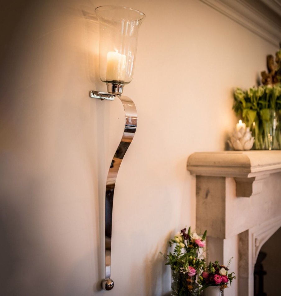 Large Pair of Curved Candle Sconces - Dansk