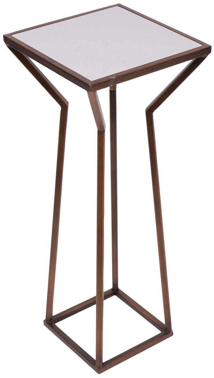 Hera Copper Frame & Ceramic Top Side Table - Dansk