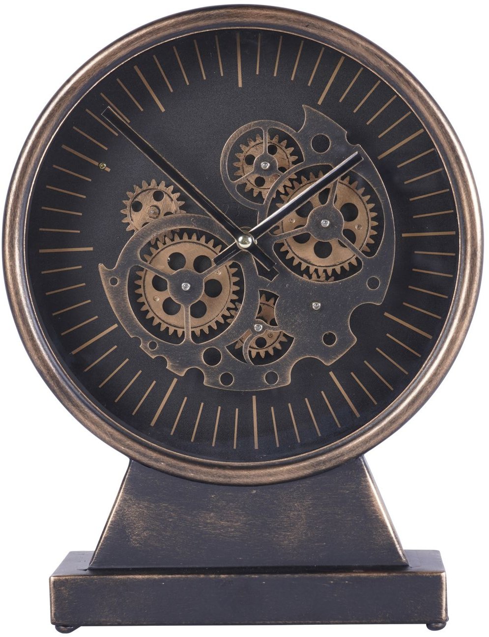 Millennium Mantel Clock with Moving Cogs - Dansk